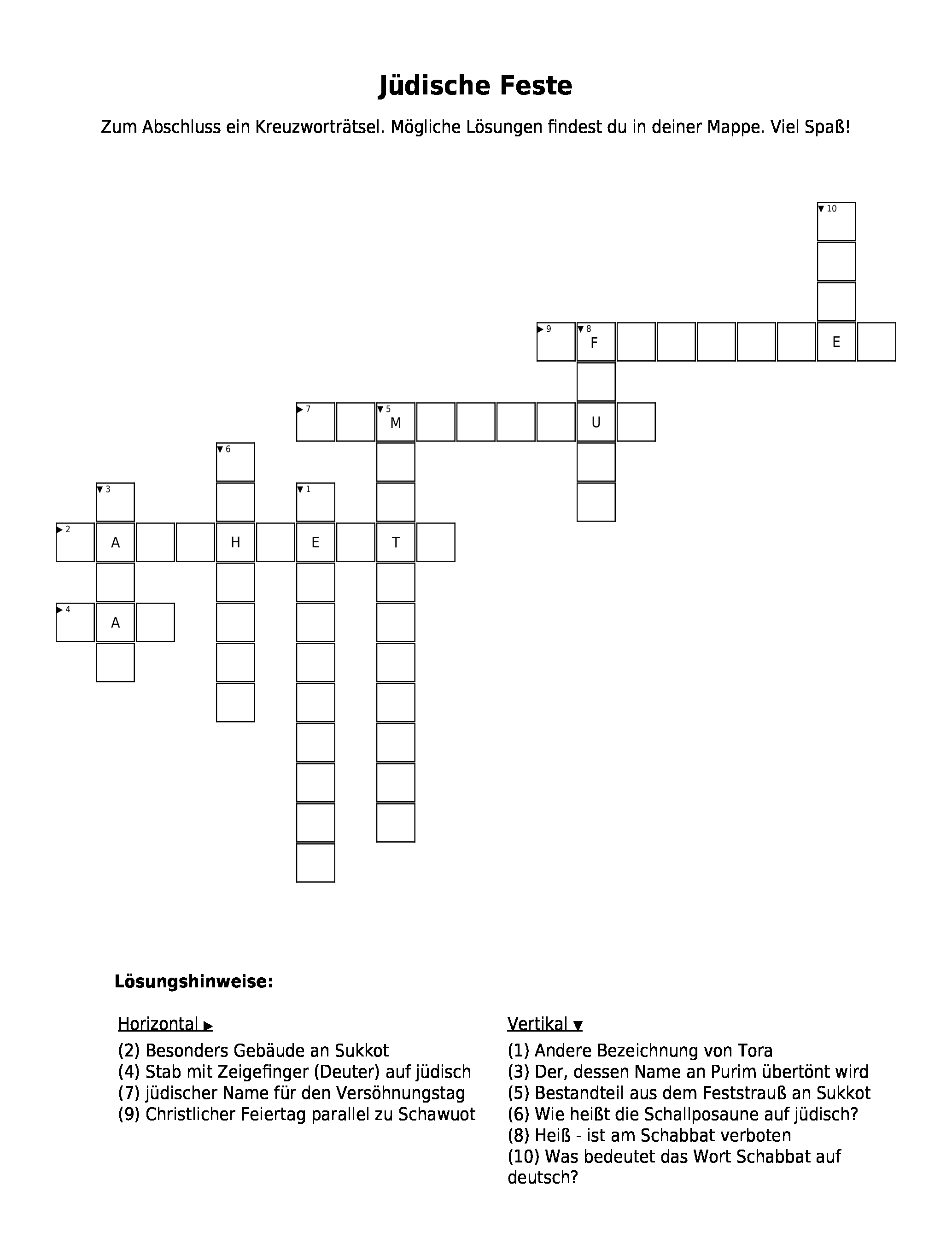 Kreuzwortr tsel J dische Feste Als PDF Arbeitsblatt Schulraetsel de Kreuzwortr tsel J dische Feste Als PDF Arbeitsblatt Schulraetsel de